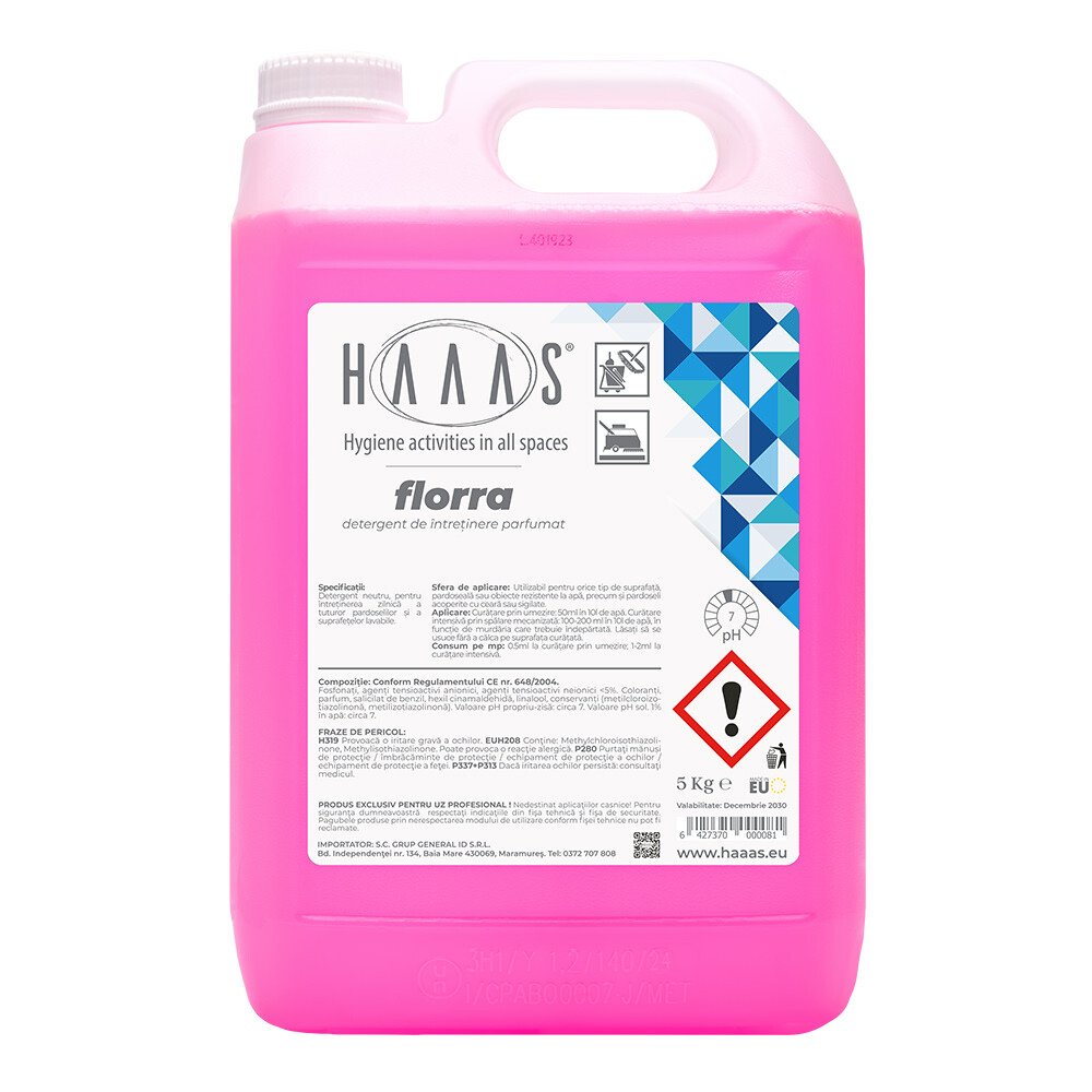 Detergent profesional pardoseli Florra 5Kg HAAAS
