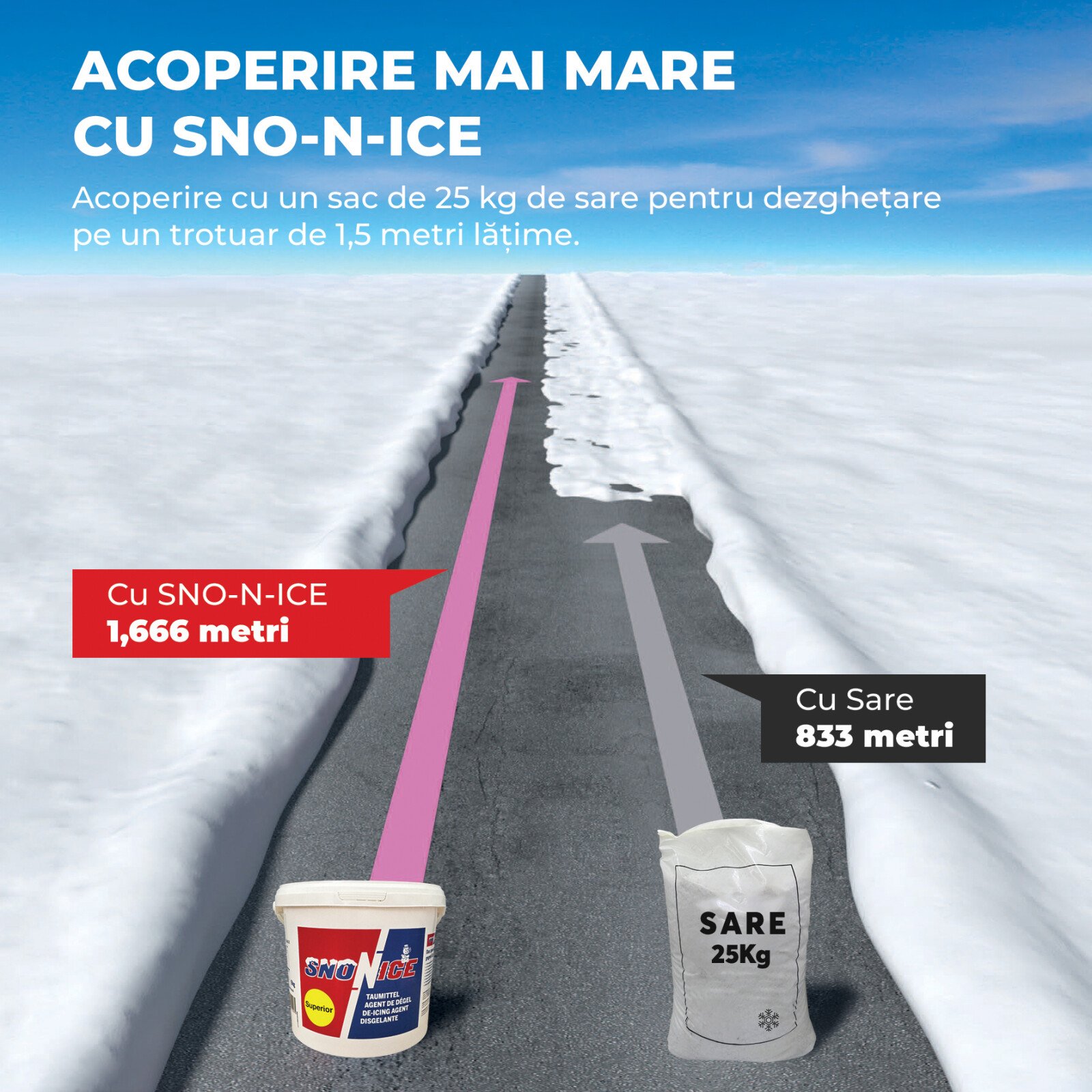 Degivrant, prevenirea si combaterea ghetii, 9 kg, Sno-N-Ice