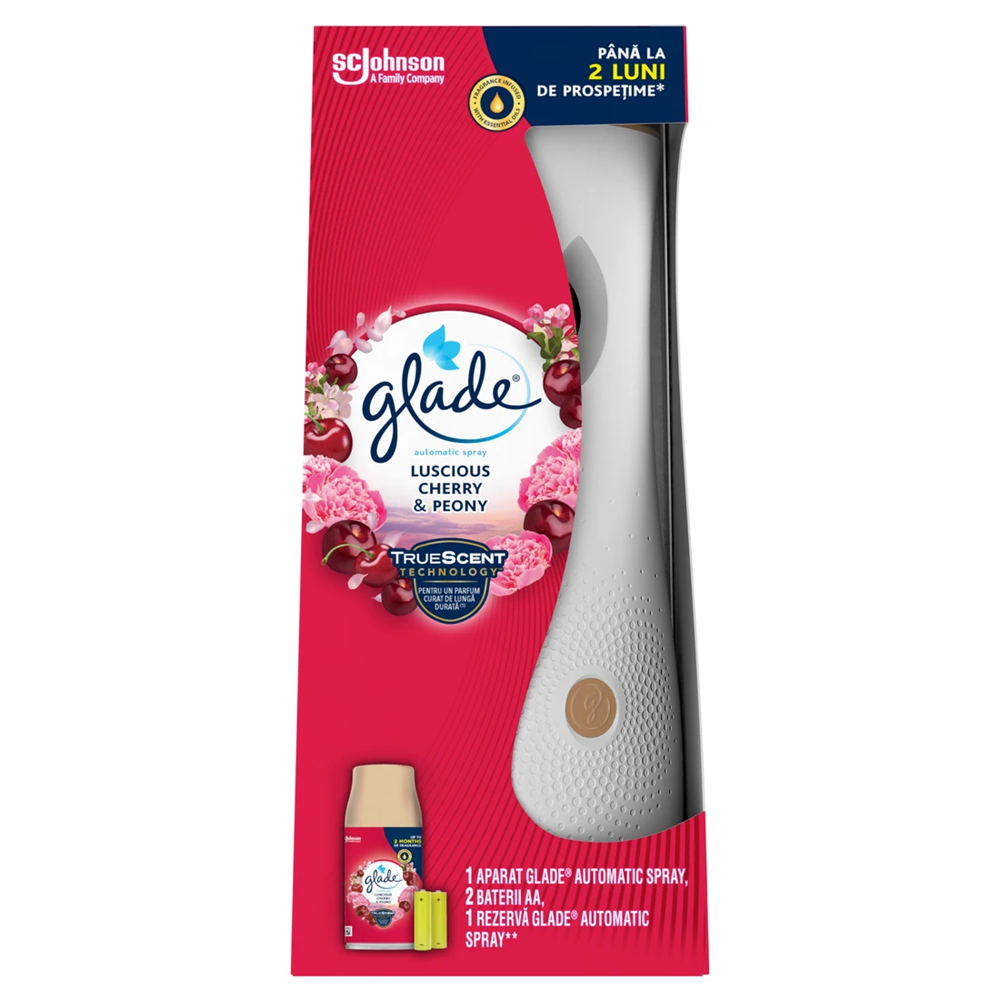 Odorizant Camera Glade Automatic Spray Cherry & Peony, 269ml