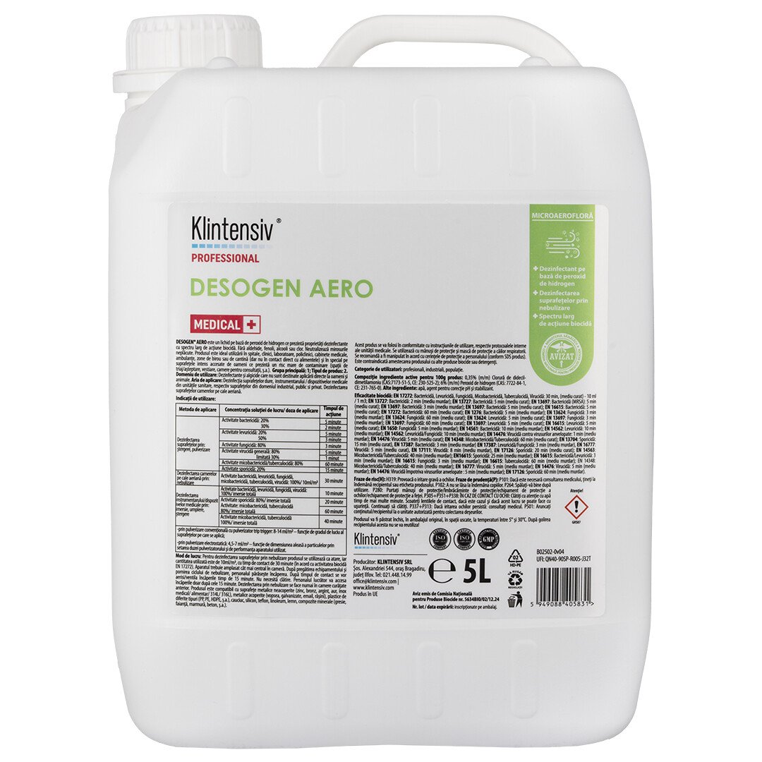 Dezinfectant aerian DESOGEN AERO – Peroxid Hidrogen, Spectru Larg