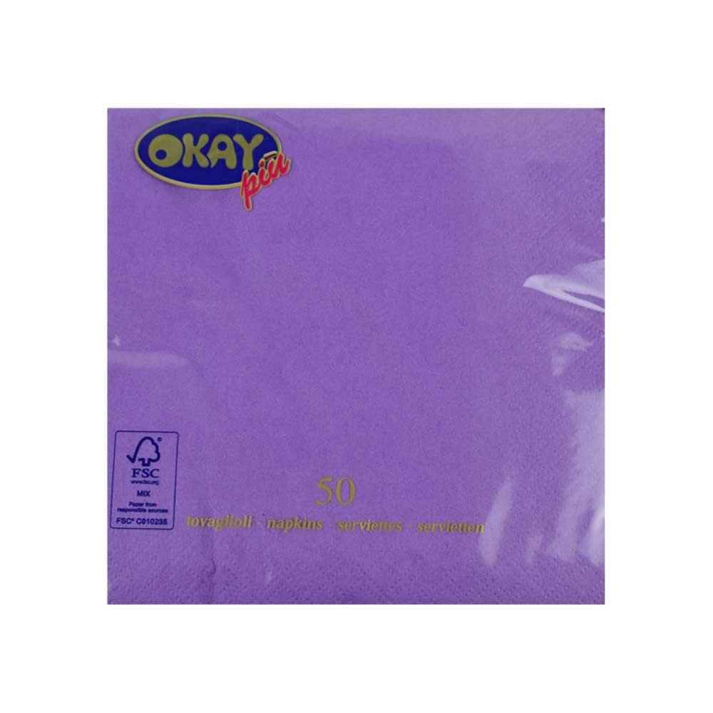 Servetele masa violet, 2 straturi, 33x33 cm, 50buc/pachet